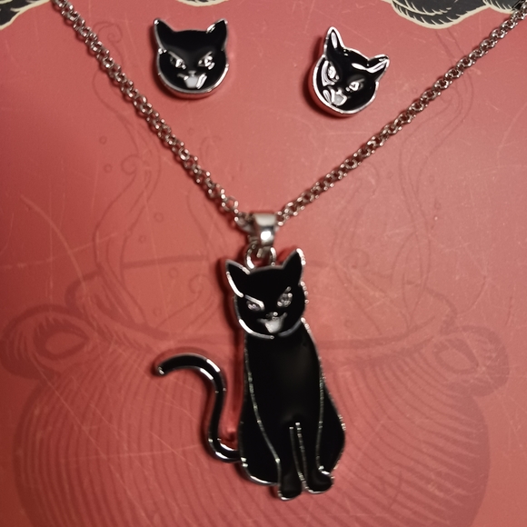 Disney | Jewelry | Hocus Pocus Matching Binx Necklace And Earrings ...